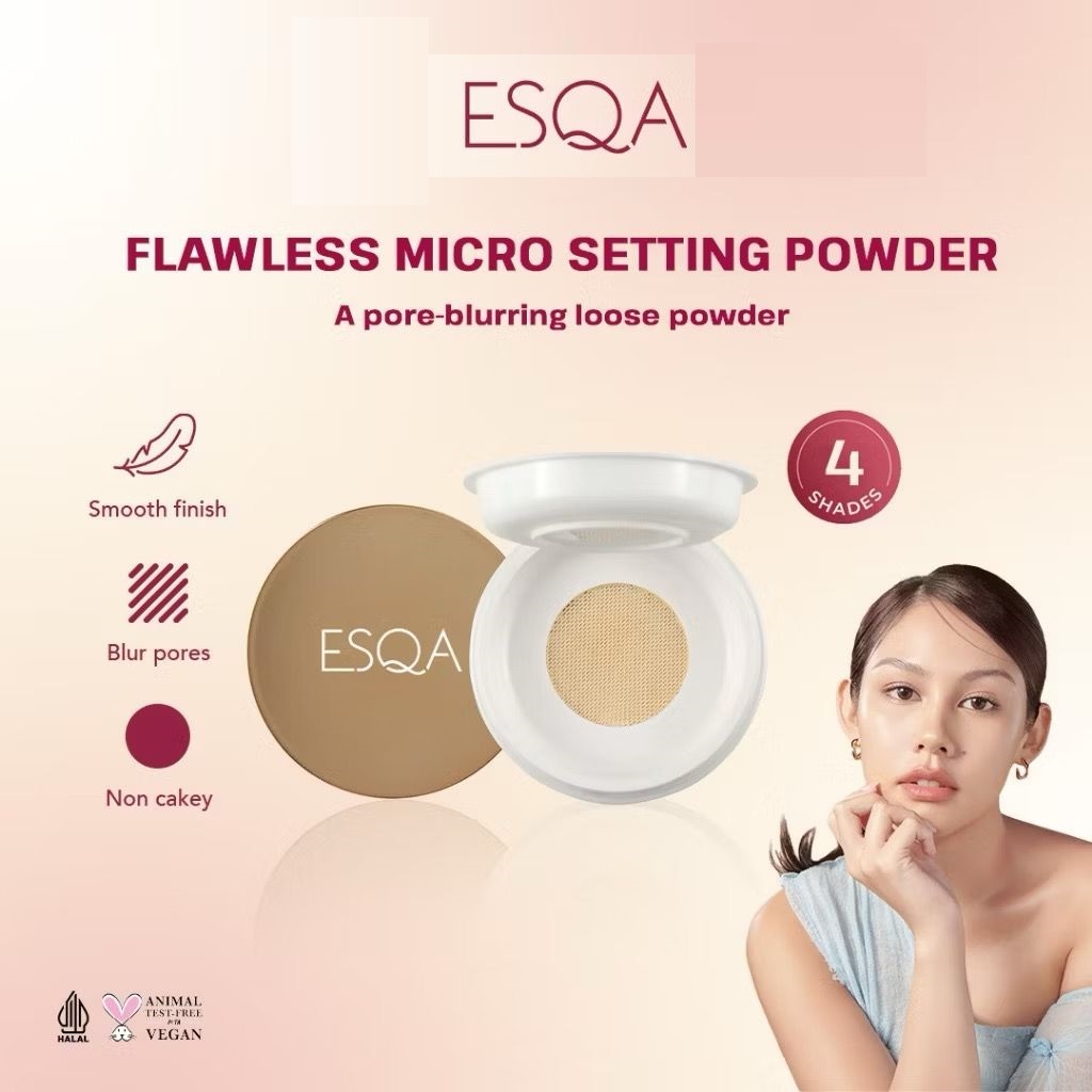 Jual ESQA Flawless Micro Setting Powder - Powder - Bedak - twc | Shopee ...
