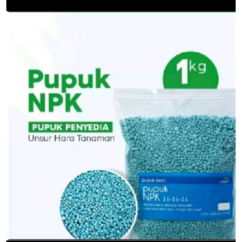 Jual Pupuk NPK Biru 16 16 16 kemasan 1 kg | Shopee Indonesia