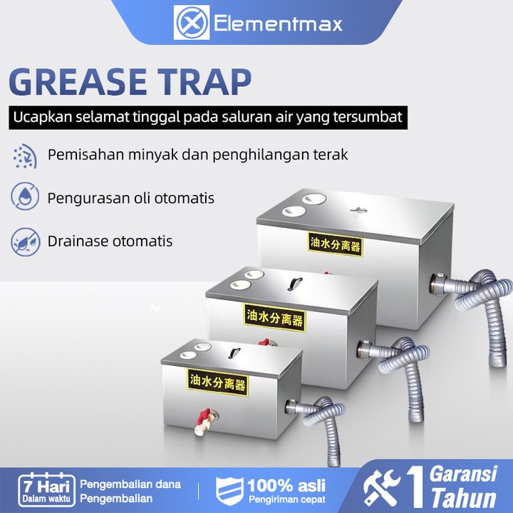 Jual Elementmax Grease Trap Stainless Steel Filter Penyaring Lemak ...