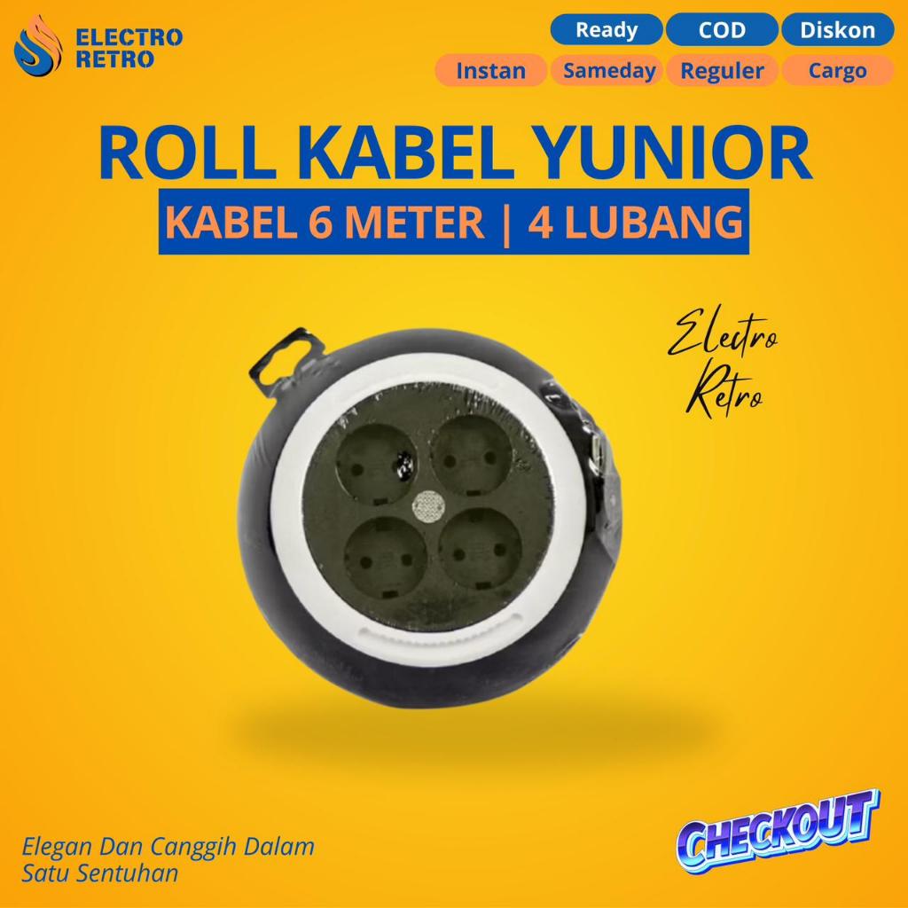 Jual ROLL KABEL WELTO LY-105 R6 COLOKAN LISTRIK KABEL 6 METER LOYAL ...