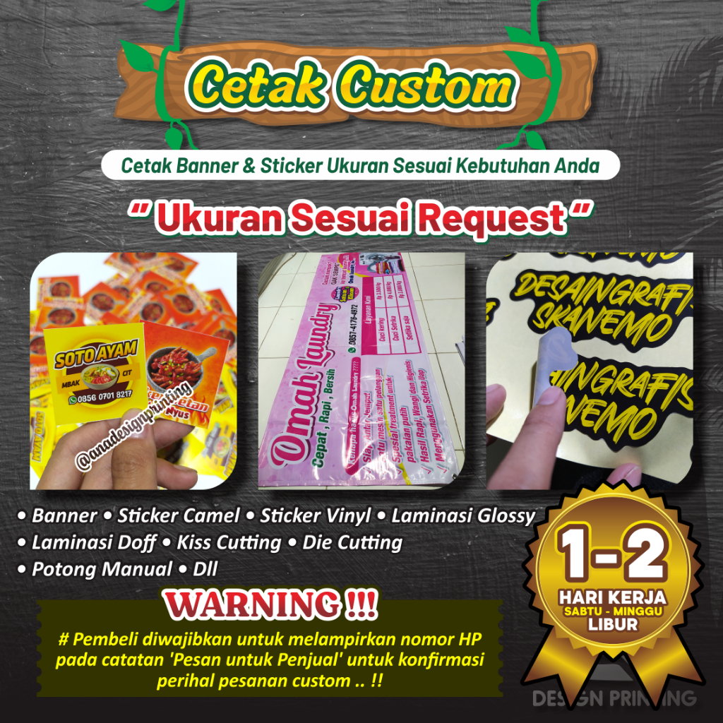 Jual Cetak Banner & Sticker Custom Ukuran Sesuai Kebutuhan Anda ...