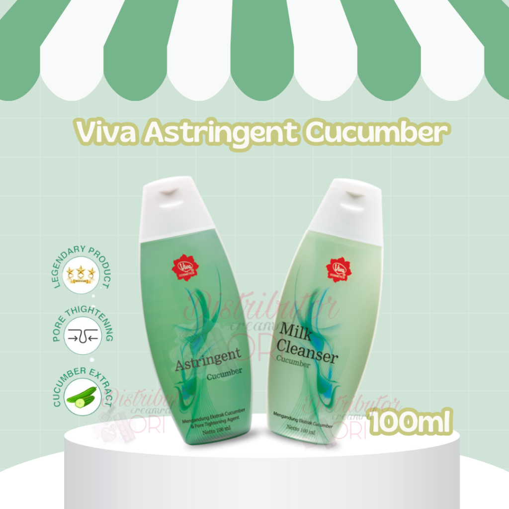 Jual Viva Astringent Cucumber 100ml | Viva Milk Cleanser Cucumber ...