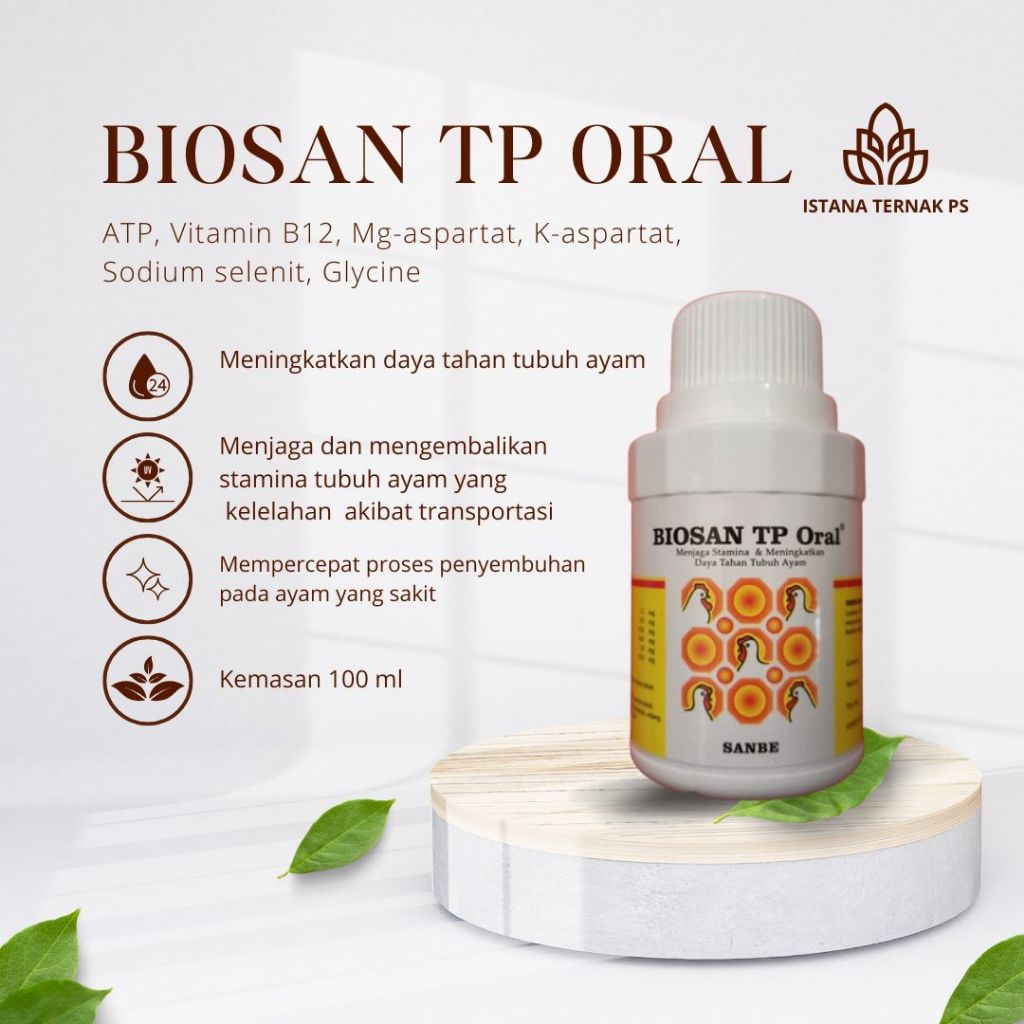 Jual Biosan TP Oral 100 ml Obat Hewan Vitamin Stamina Daya Tahan Tubuh ...