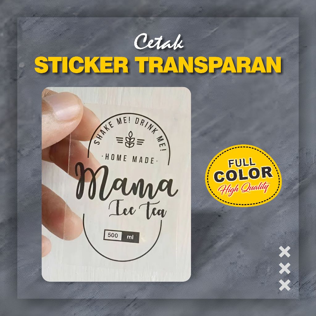 Jual Sticker Transparan Custom | Shopee Indonesia