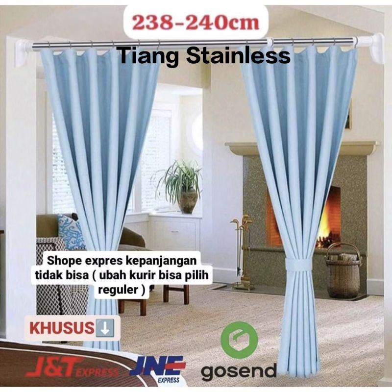 Jual Tiang Fleksibel Sampai 4 Meter / Tiang Jemuran / Tiang Gantungan / Tiang Kolong Dapur ...