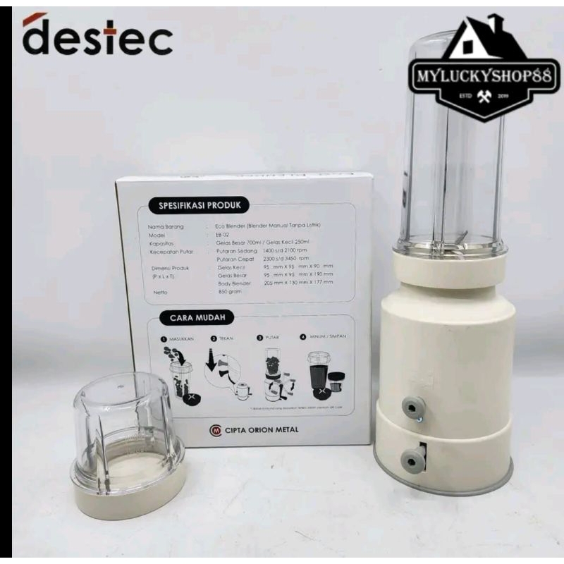 Jual Destec Blender Tangan / Manual 2 Tabung | Shopee Indonesia