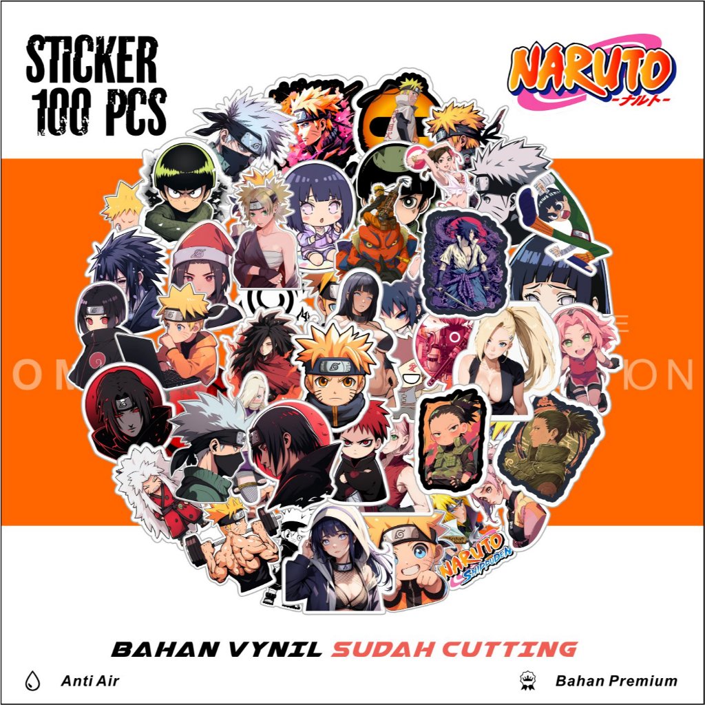 Jual Stiker Pack naruto Vinyl Waterproof untuk Sticker boruto Buku ...