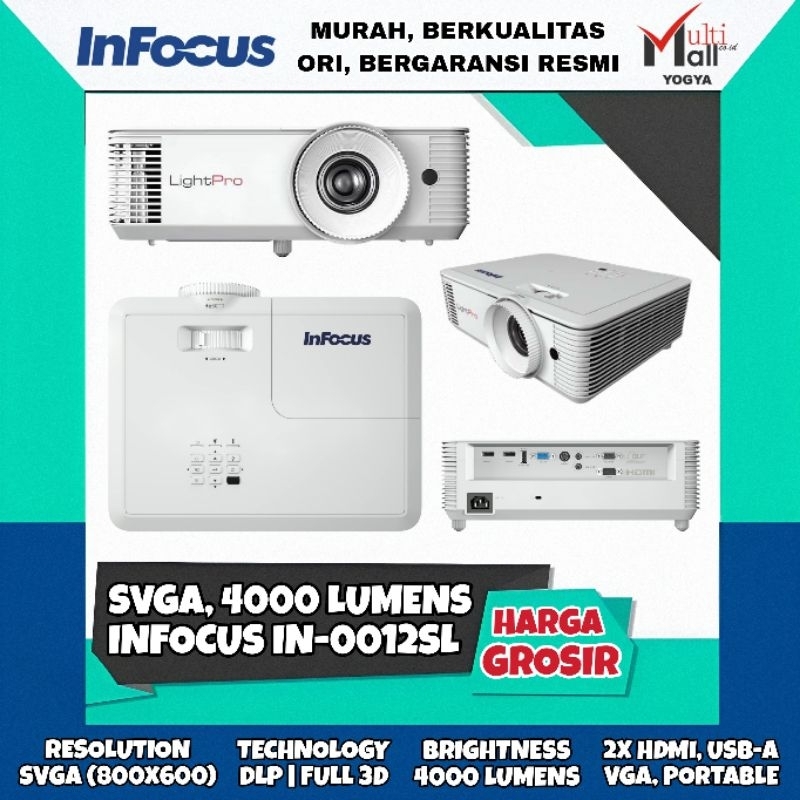 Jual INFOCUS IN-0012SL Projector SVGA 4000 Lumens DLP Proyektor 3D IN ...