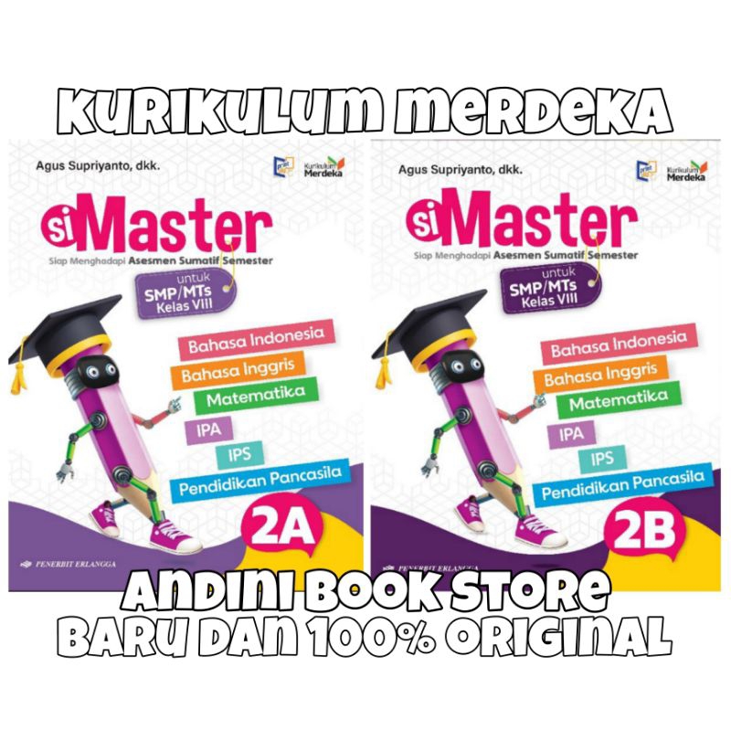 Jual BUKU SIMASTER JILID 2A 2B KELAS 8 SMP/MTs KURIKULUM MERDEKA ...