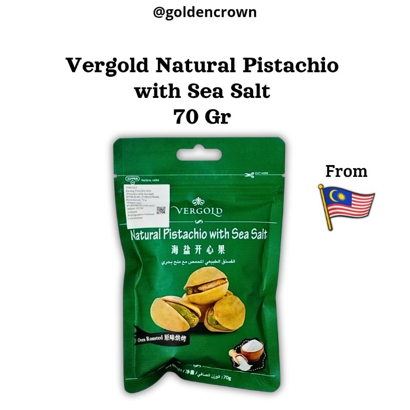 Jual Vergold Kacang Natural Pistachio with Sea Salt | Kacang pistachio ...