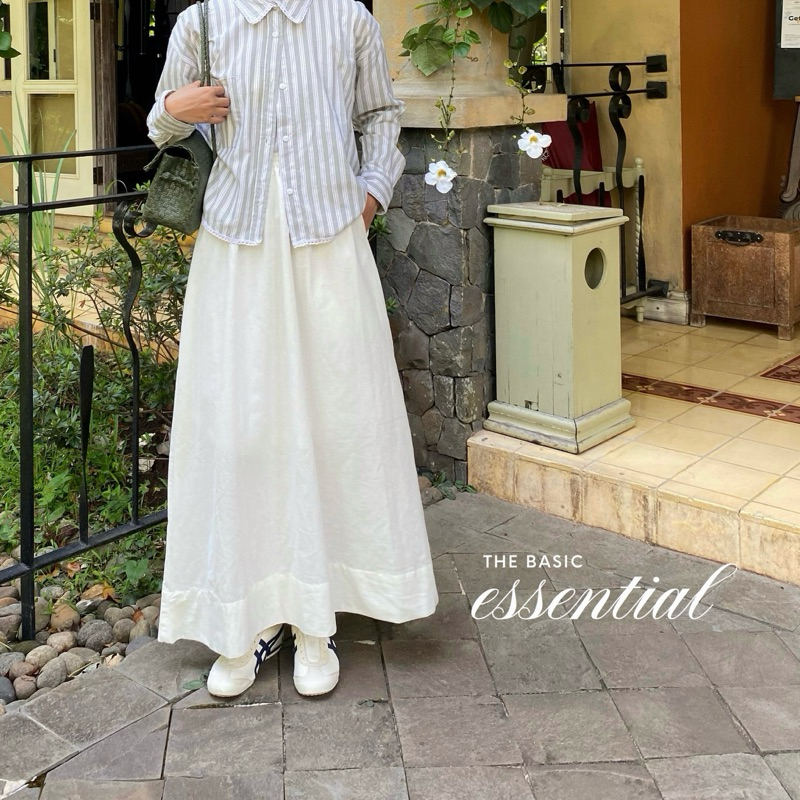Jual [LOCAPOLA] Iris Skirt | rok A line basic korean linen wanita ...
