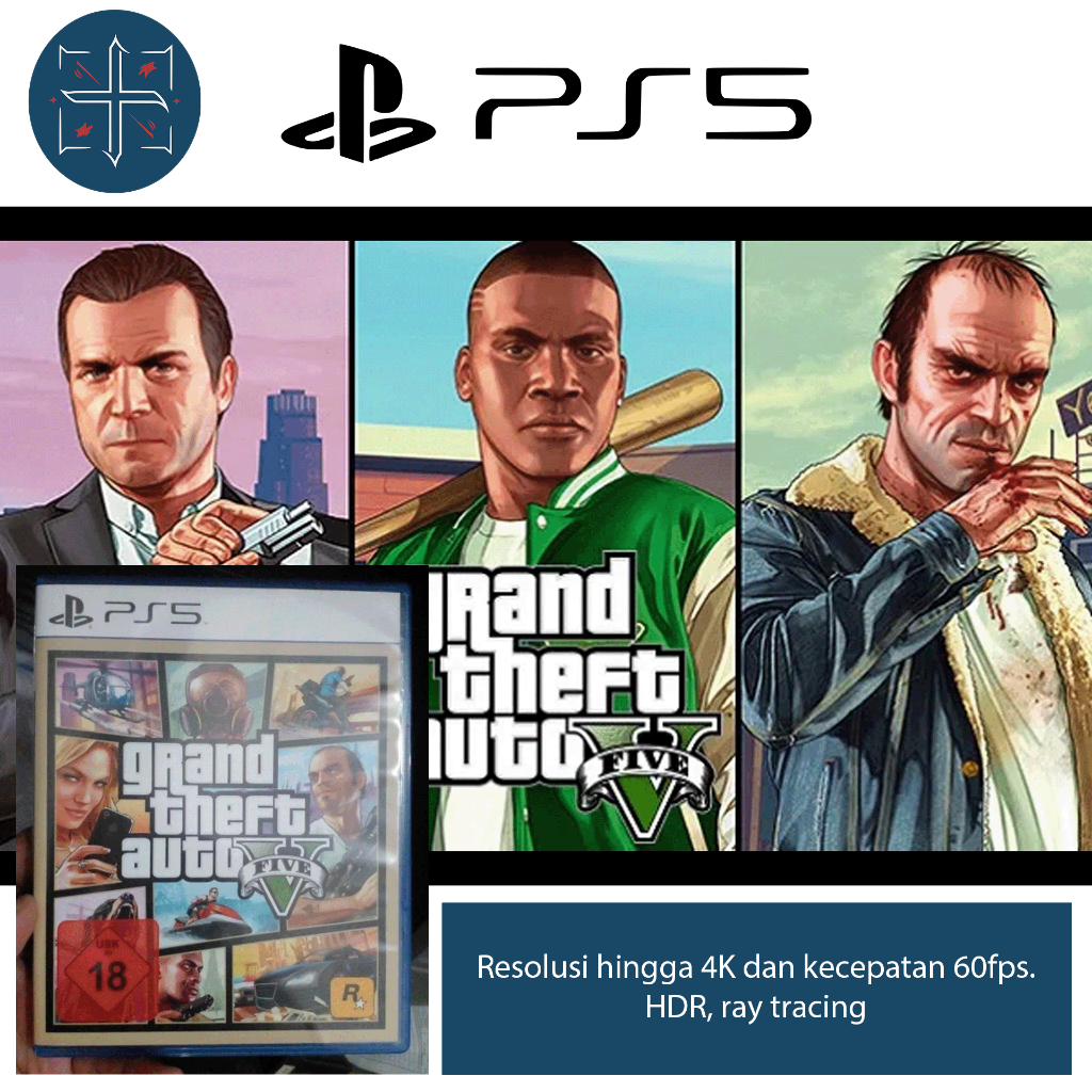 Jual BD Kaset PS5 GTA V – Main GTA Five dengan Grafik Terbaik! (GTA ...