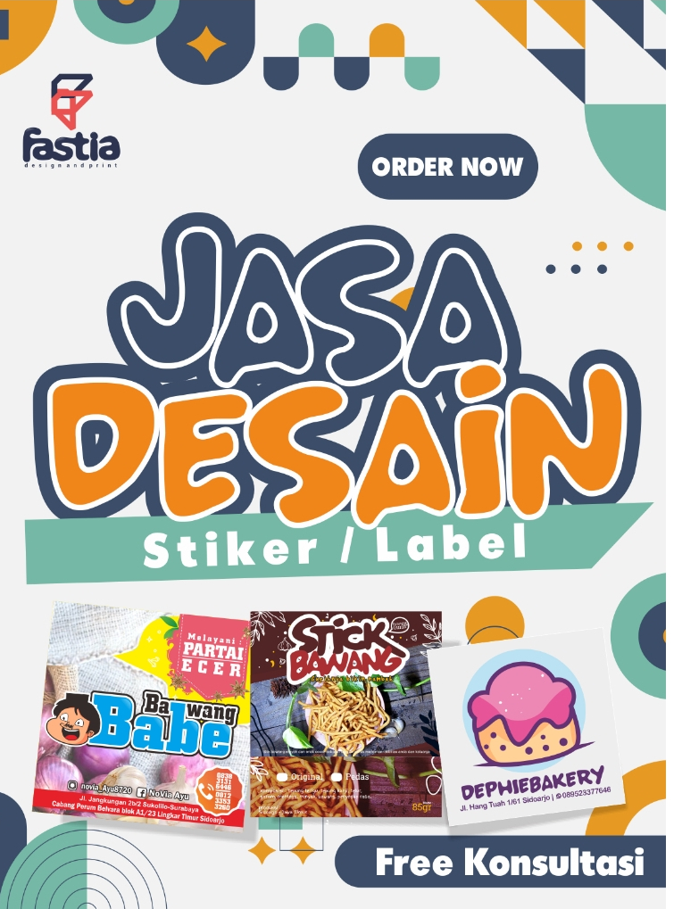 Jual Jasa Desain Stiker / Label Produk Kemasan / Makanan / Minuman/UMKM ...