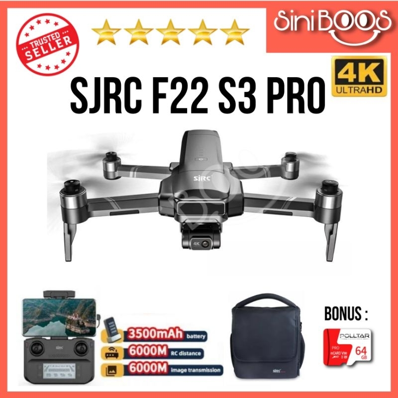 Jual SJRC F22 S3 PRO 4K Drone 3-Axis Gimbal 6KM Repeater Digital FPV ...