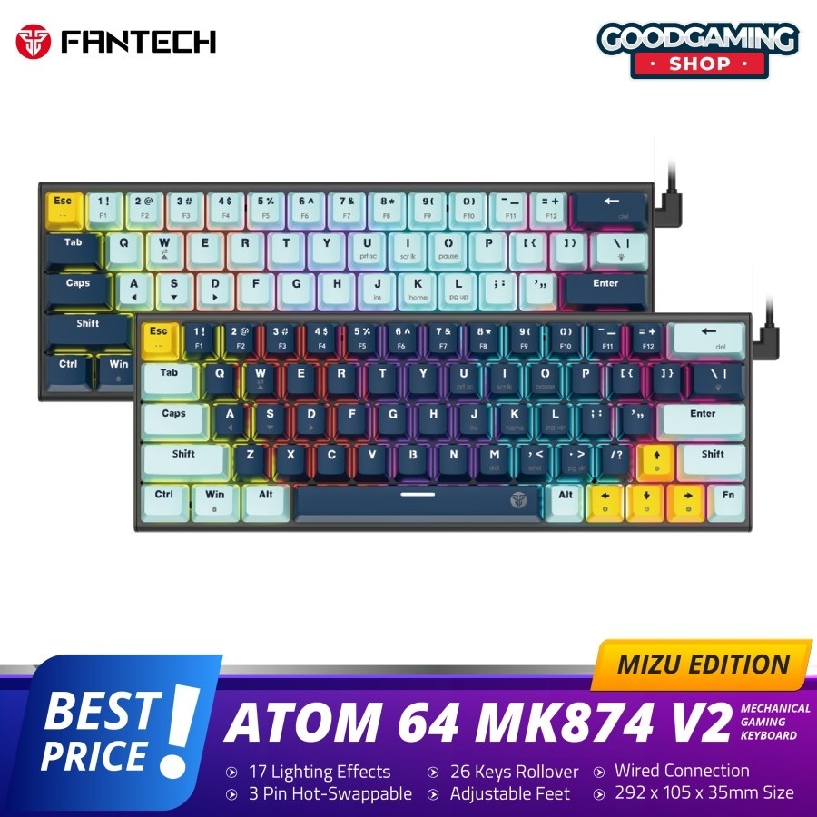 Jual Fantech Atom63 | Atom 64 - MK874 V2 Wired Mechanical Gaming ...