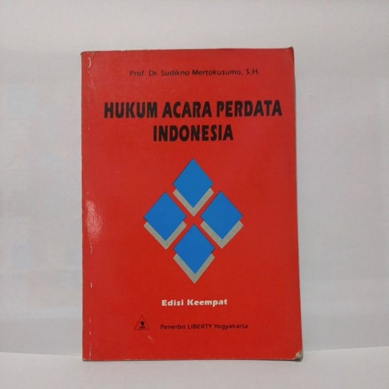 Jual Buku Hukum Acara Perdata Indonesia Edisi Ke-empat Prof. Dr. Sudikno Mertokusumo, S.H ...