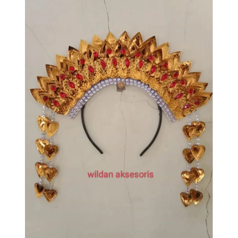 Jual mahkota bando sunting daun love cocok buat karnavalan/kartinian ...