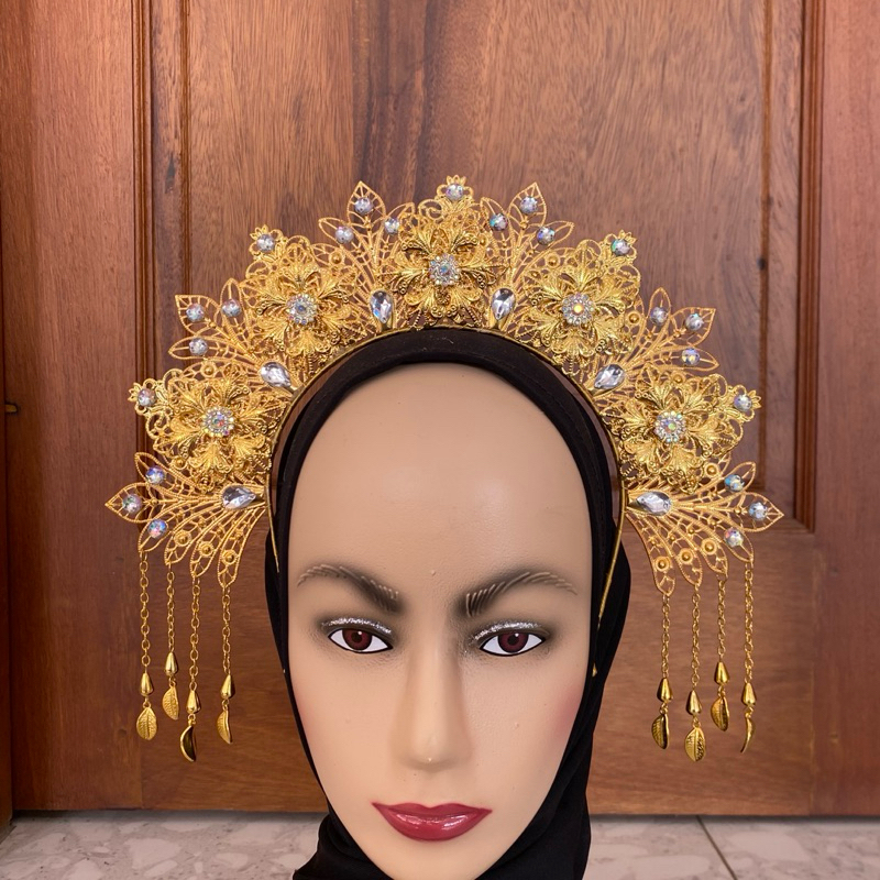 Jual ( style 31 ) Mahkota/bando/sunting/tiara/siger/aksesoris/hiasan/rambut/kepala/gold/silver ...