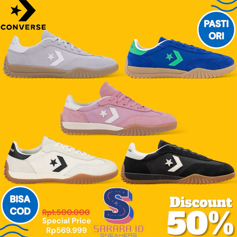 Jual Sepatu Converse Run Star Trainer White Black Gum Original Resmi ...