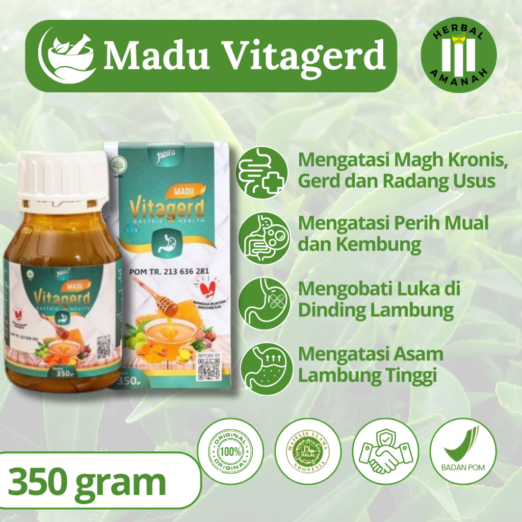 Jual Madu VITAGERD Asli Herbal Obat GERD dan Asam Lambung Original ...