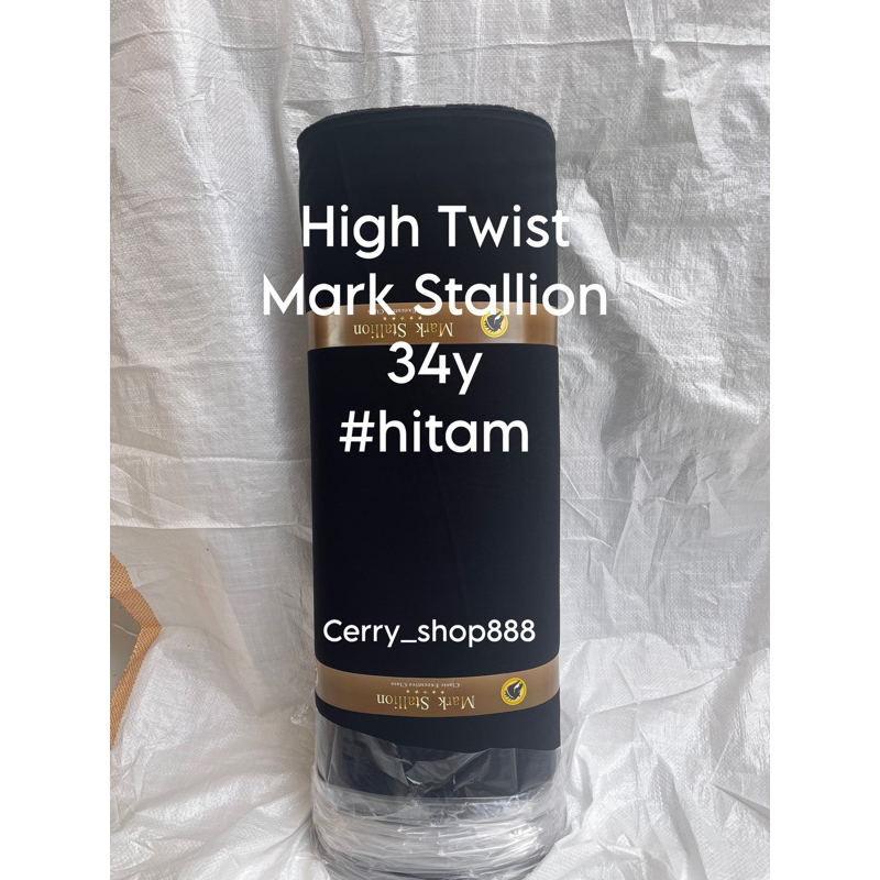 Jual kain rollan high twis mark stallion hitam | Shopee Indonesia