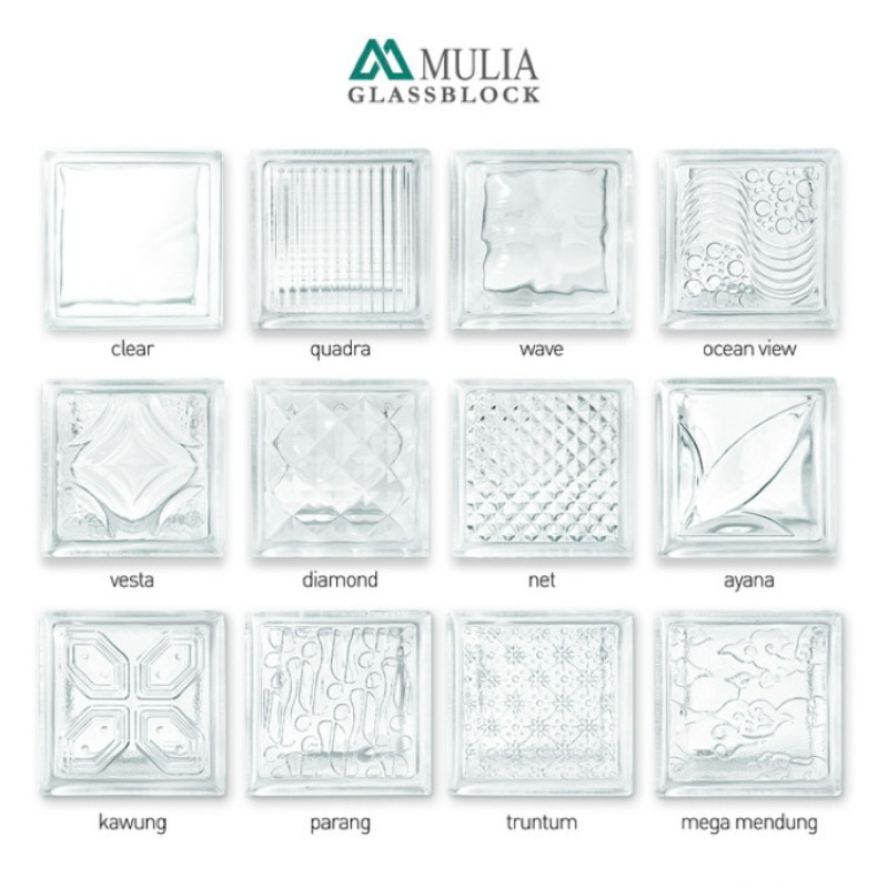Jual MULIA GLASSBLOCK GLASS BLOCK 20 x 20 CLEAR QUADRA WAVE OCEAN VIEW ...