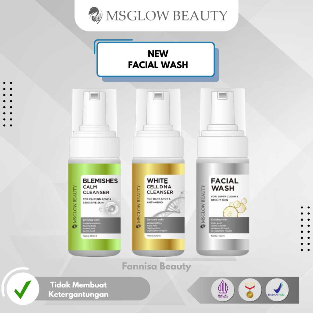 Jual MS Glow Facial Wash | Sabun Cuci Muka Ms Glow | 100ml | Shopee ...