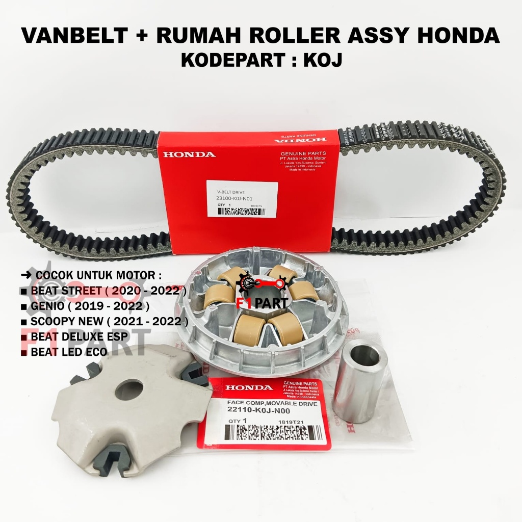 Jual Vanbelt + Rumah Roller Assy KOJ Honda Beat Deluxe Beat Led Beat Street Genio Scoopy New ...