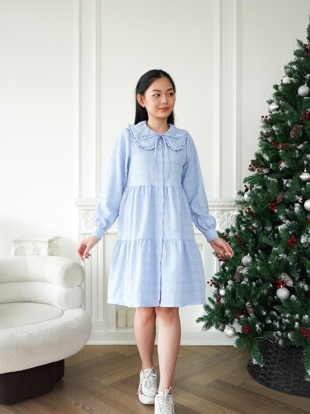 Jual ULTRAVIOLET Bubblepop Dress 210 Blue - Baju Terusan Wanita Rajut ...