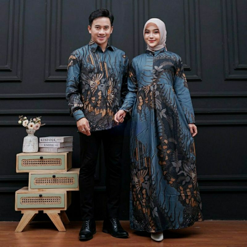 Jual Sarimbit Couple Kemeja Gamis Baju batik couple suami istri ...