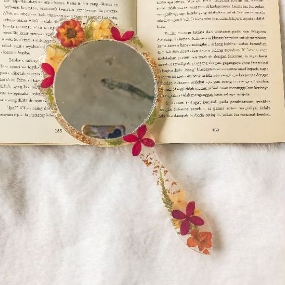 Jual Mulan-Red Flower Cermin Resin Handmirror | Shopee Indonesia