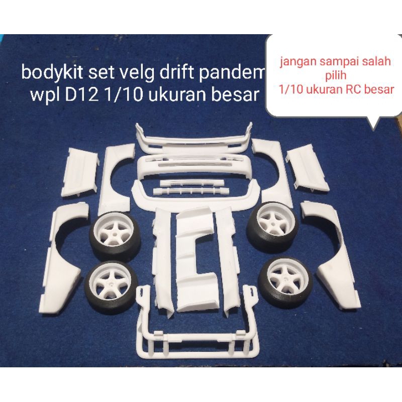 Jual bodykit set velg drift pandem wpl D12 1/10 ukuran besar | Shopee Indonesia