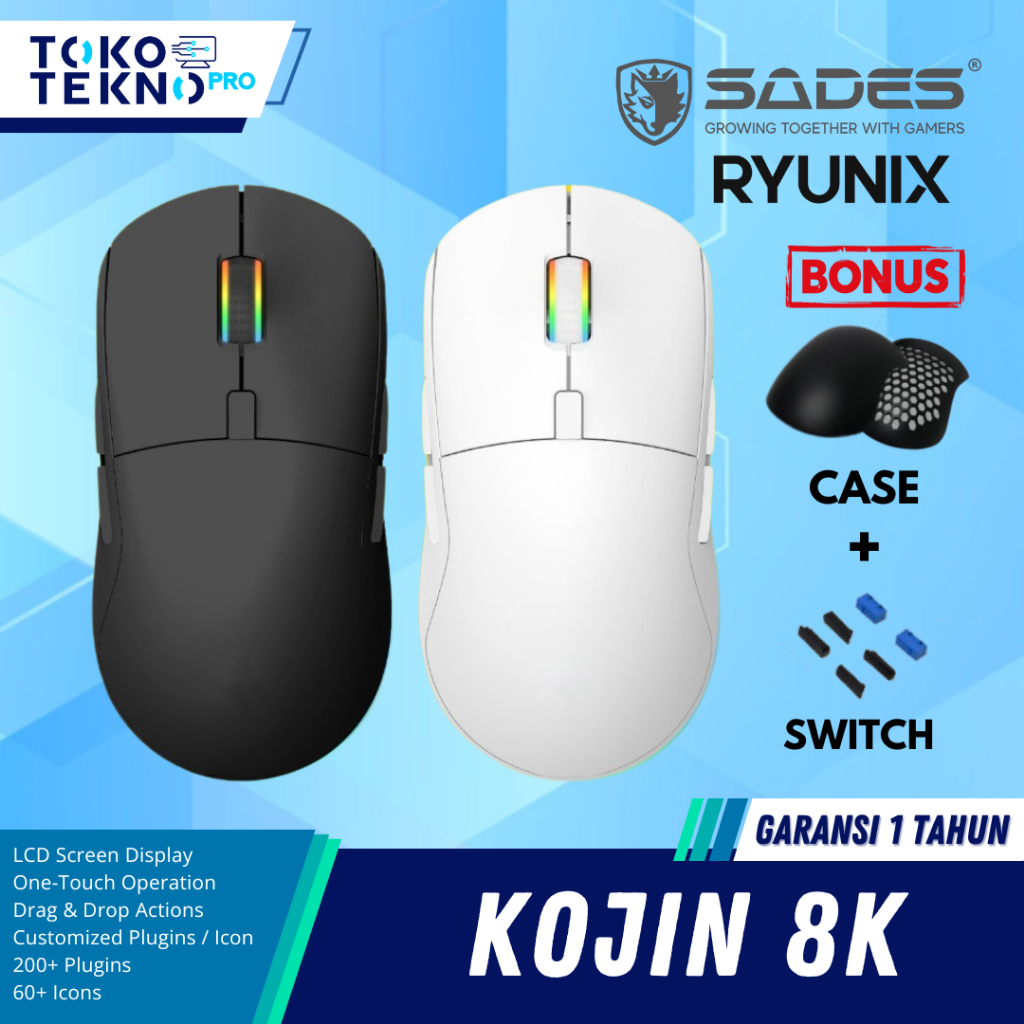 Jual Sades Ryunix Kojin MX10 / MX-10 Gaming Mouse Swappable Switch ...