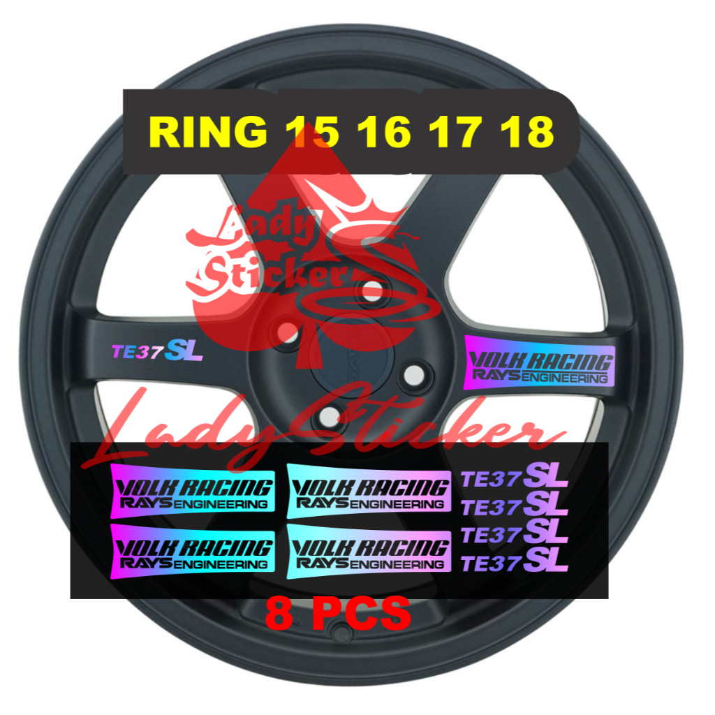 Jual sticker stiker volk te37 sl sticker velk mobil te37 rays ...