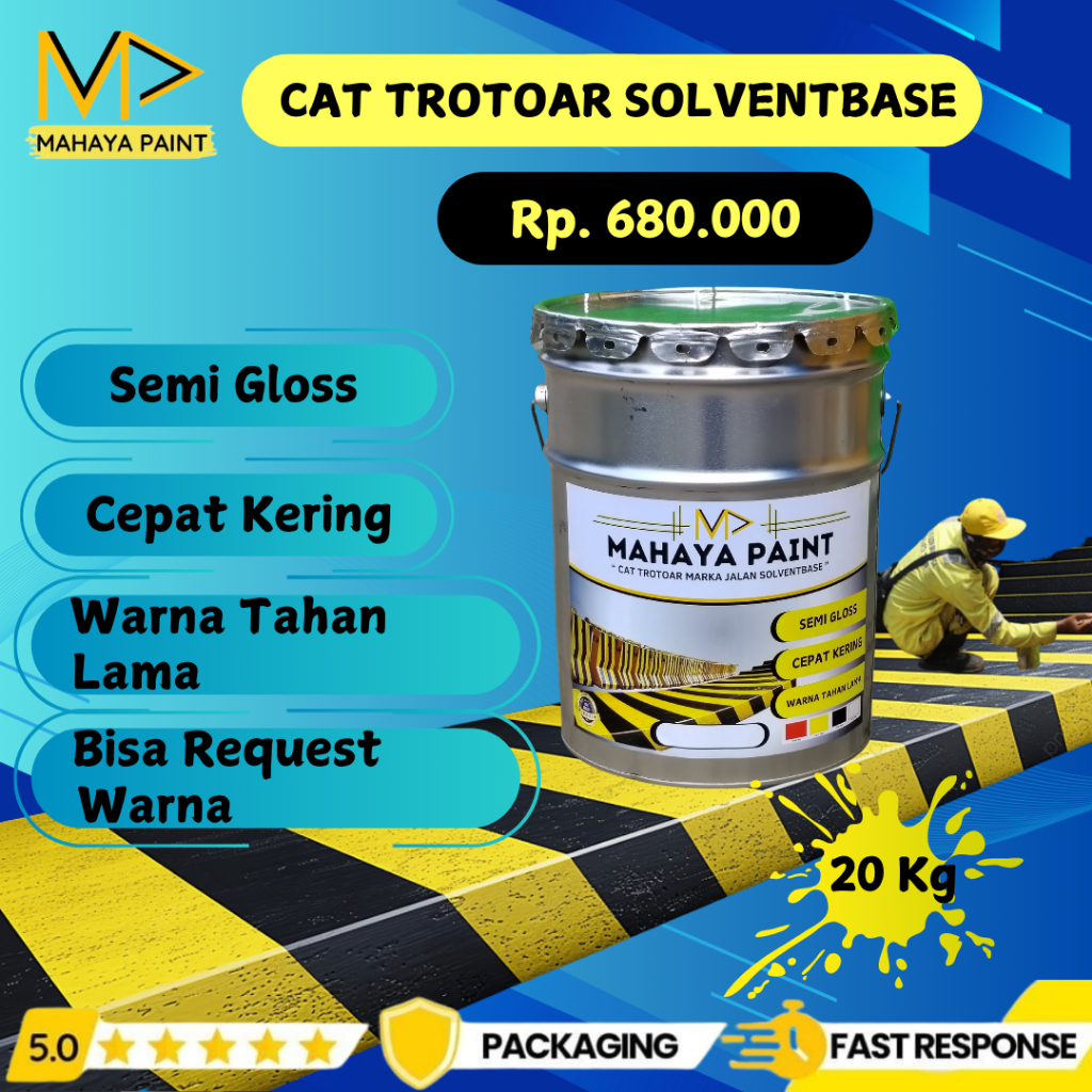 Jual Cat Trotoar Cat Marka Jalan 20Kg Mahaya Paint/ Cat Kansteen ...