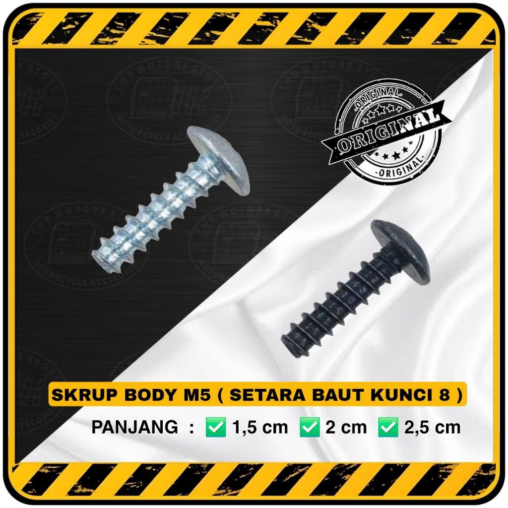 Jual Sekrup Skrup Kunci ORIGINAL Baut Body Kasar M5 || Setara Baut ...