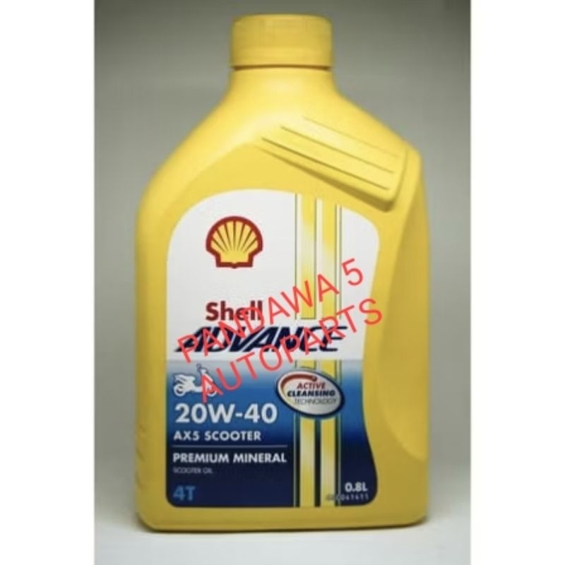 Jual Oli Motor Matik Terbaik Shell Advance 4T AX5 Scooter 20W-40 0.8 Liter | Shopee Indonesia