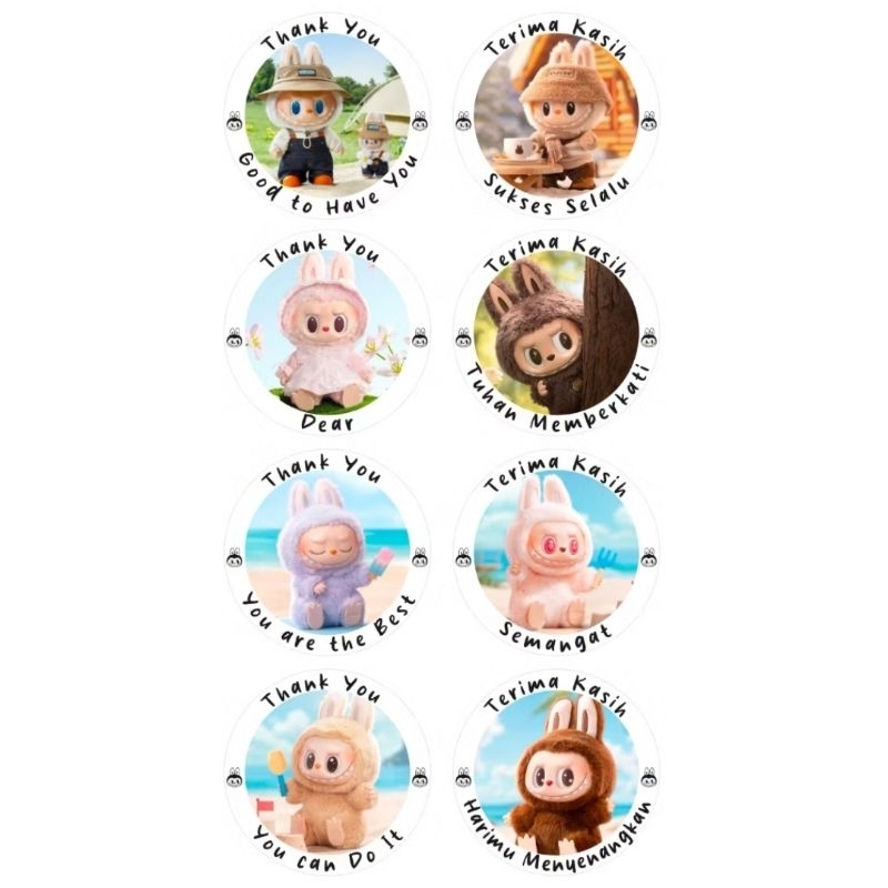 Jual Sticker Thank You Gambar Kartun Labubu Stiker Labubu Segel ...