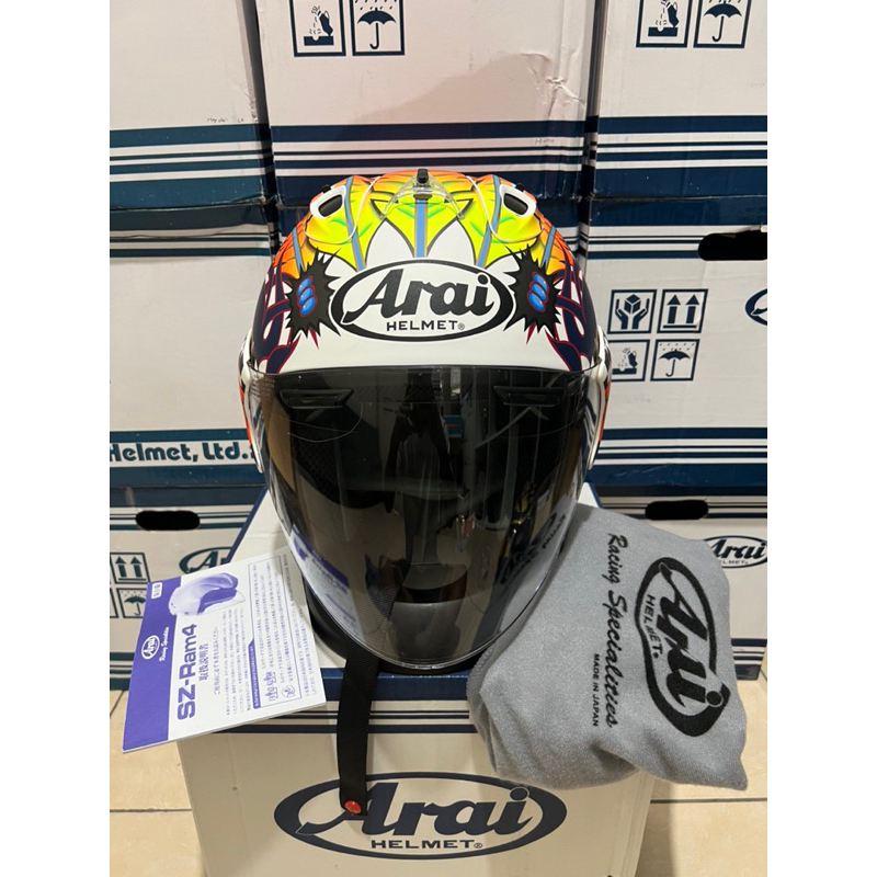 Jual HELM COPY ARAI RAM4 RUSSEL WHITE DOFF | Shopee Indonesia