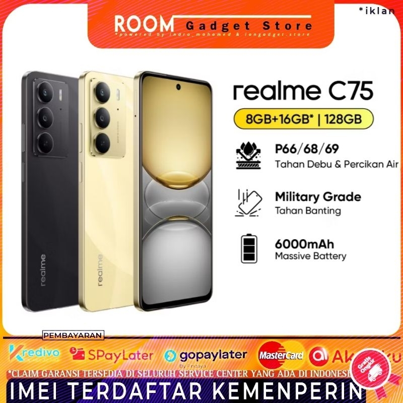 Jual Realmi C75 new 8/128gb | 8/256gb Garansi Resmi | Shopee Indonesia