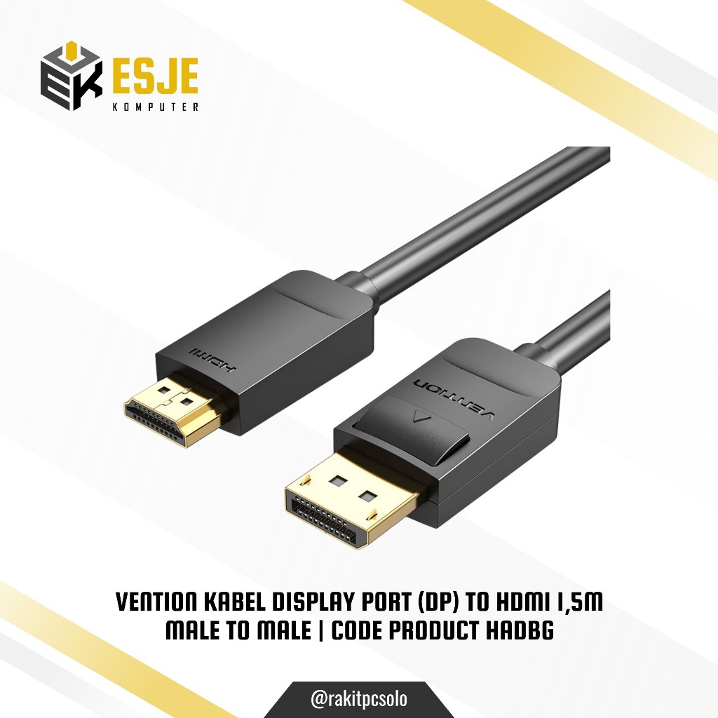 Jual Vention Kabel Converter DisplayPort (DP) Male to HDMI Male 1 ...