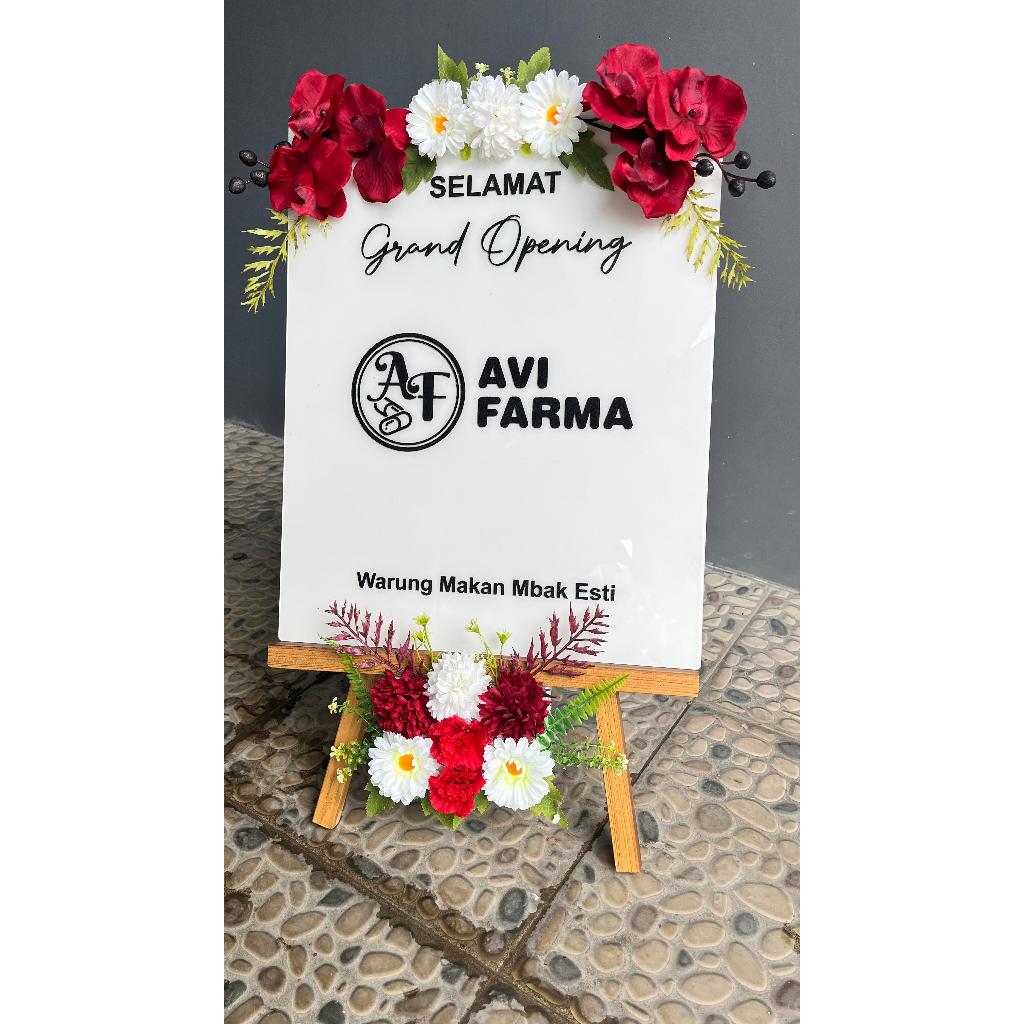 Jual Karangan Bunga Akrilik / Papan Bunga Akrilik / Akrilik Grafir ...