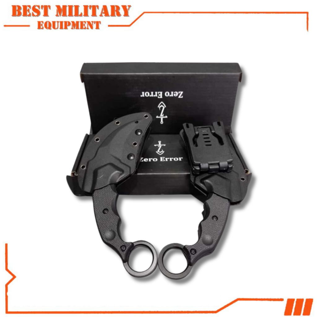 Jual TERBARU!! Zerro Error Cerambit Kydex Karambit Survival Kit Hitam ...