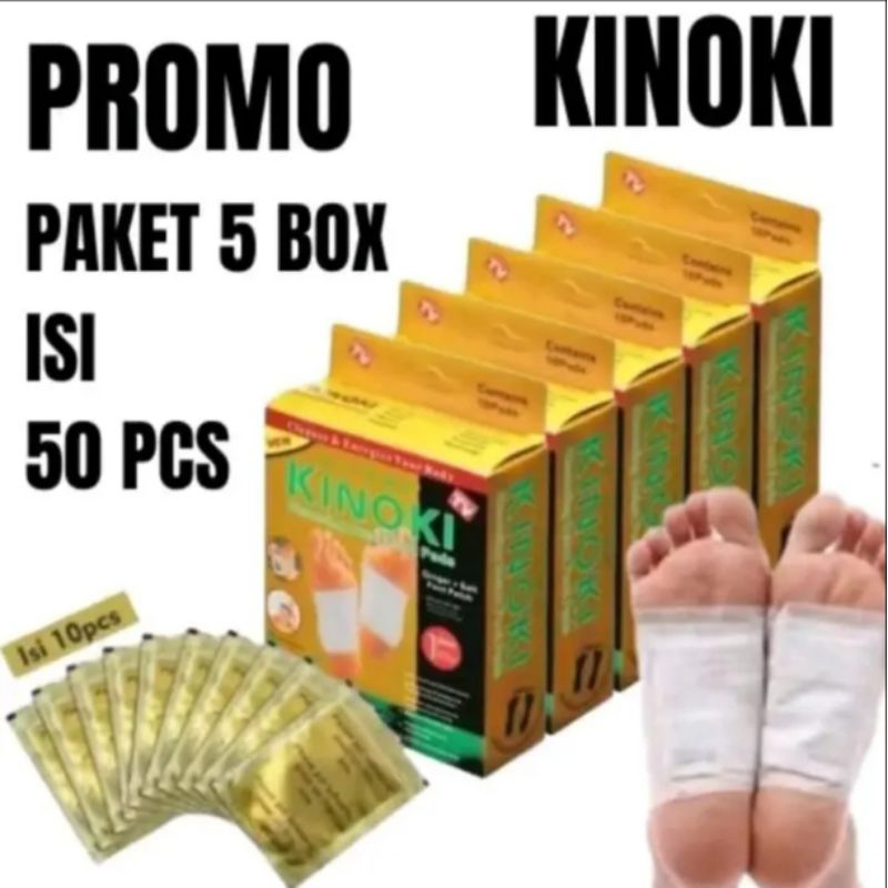Jual Paket Kinoki 5pack Isi 50Pcs - Koyo Kaki Kinoki Gold Detox ...