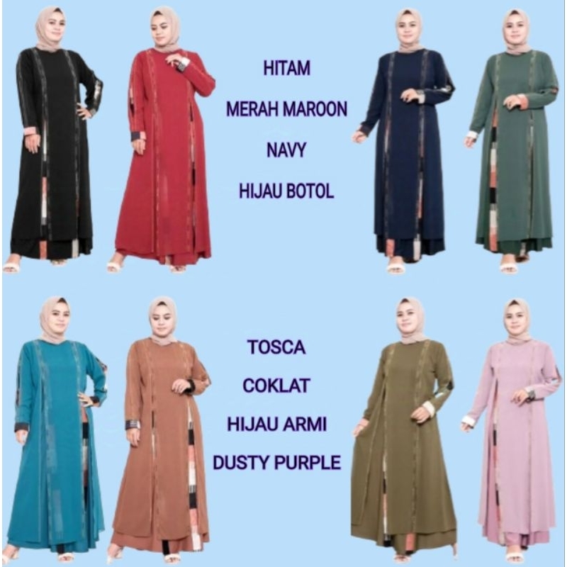 Jual Abaya Turkey Warna Terbaru Abaya Turki Jersey Warna Kombinasi ...