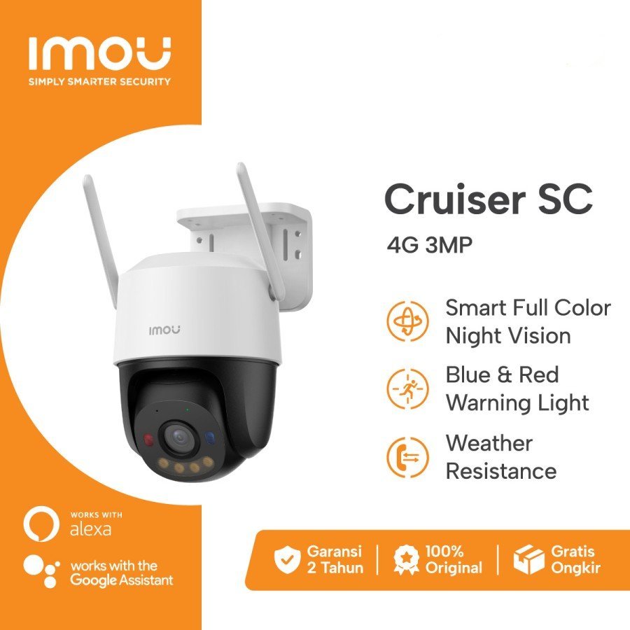 Jual IMOU Cruiser SC 3MP 4G Blue & Red Warning Light Smart Full Colour ...