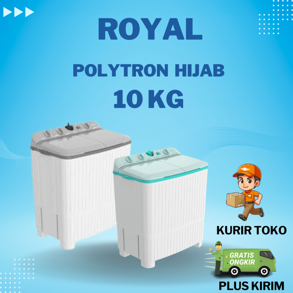 Jual MESIN CUCI 2 TABUNG POLYTRON 10 KG PWM-1076 | Shopee Indonesia