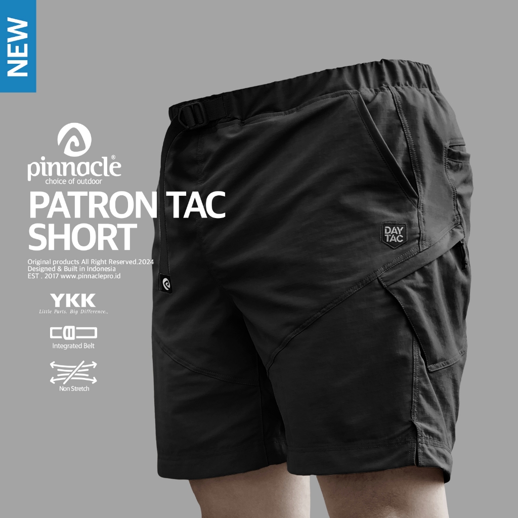 Jual Pinnacle Pro Official Patron Day Tac Short - Black | Shopee Indonesia