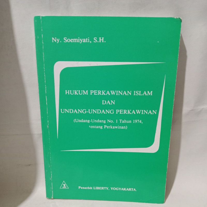 Jual Buku Hukum Perkawinan Islam Dan Undang Undang Perkawinan -Ny. Soemiyati, S.H. | Shopee ...