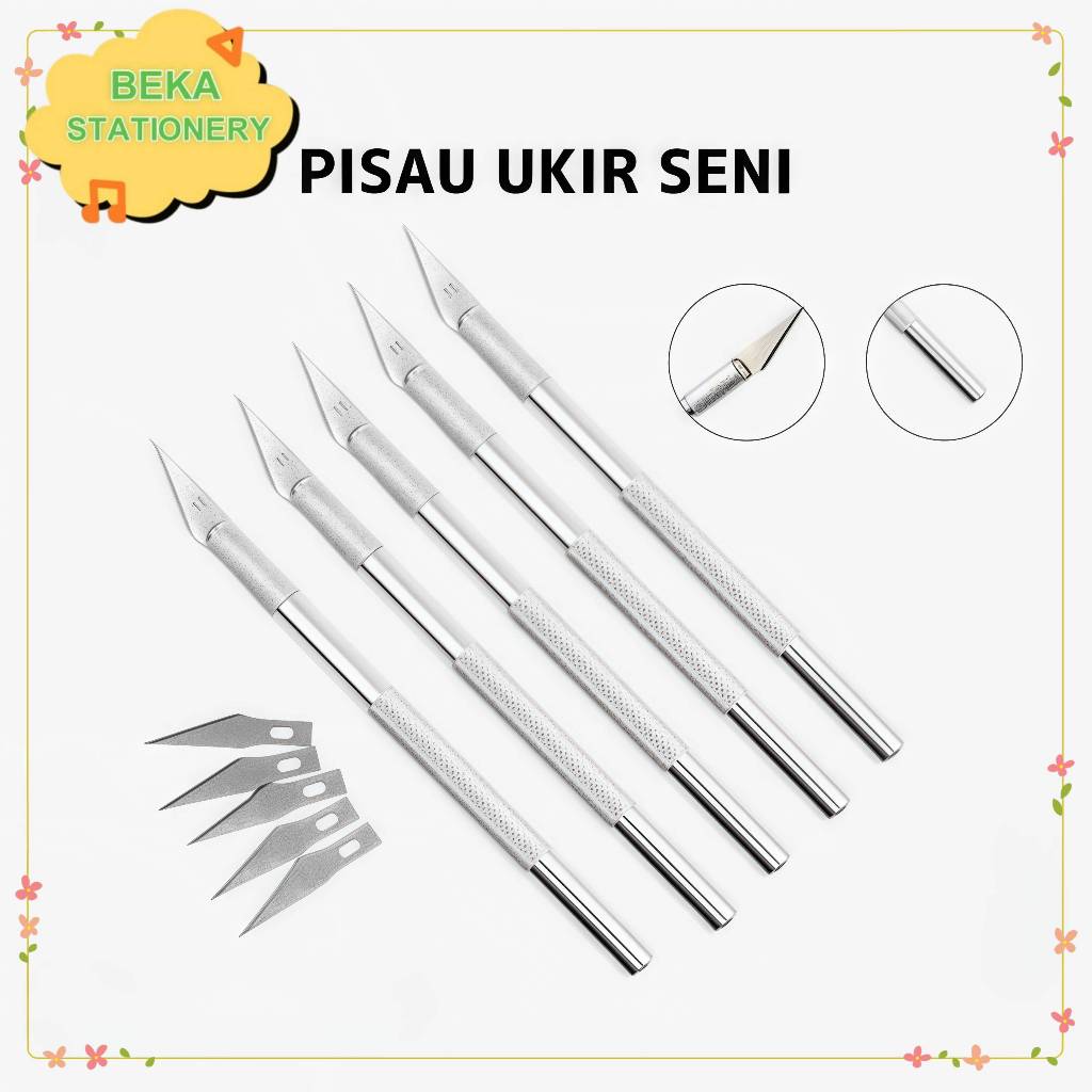 Jual Pisau Ukir Seni 6 isi Pisau Ukir Seni Pisau Bonsai Pisau Sayat ...